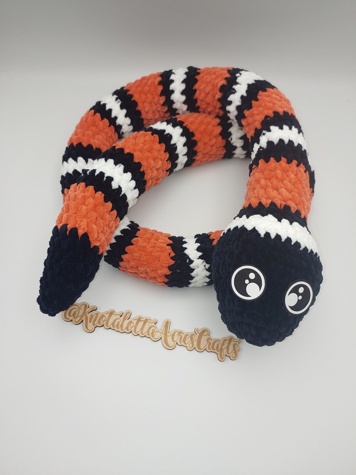 Crochet Milk Snake Plush: 4-foot Soft Stuffed Animal - Etsy