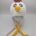 Crochet Fuzzy Chicken Beanie, Halloween Chicken Beanie, Halloween ...
