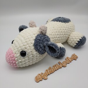 Sleepy Cow - Cow Plushie - Crochet Cow - Cow Toy - Cow Gift - Etsy