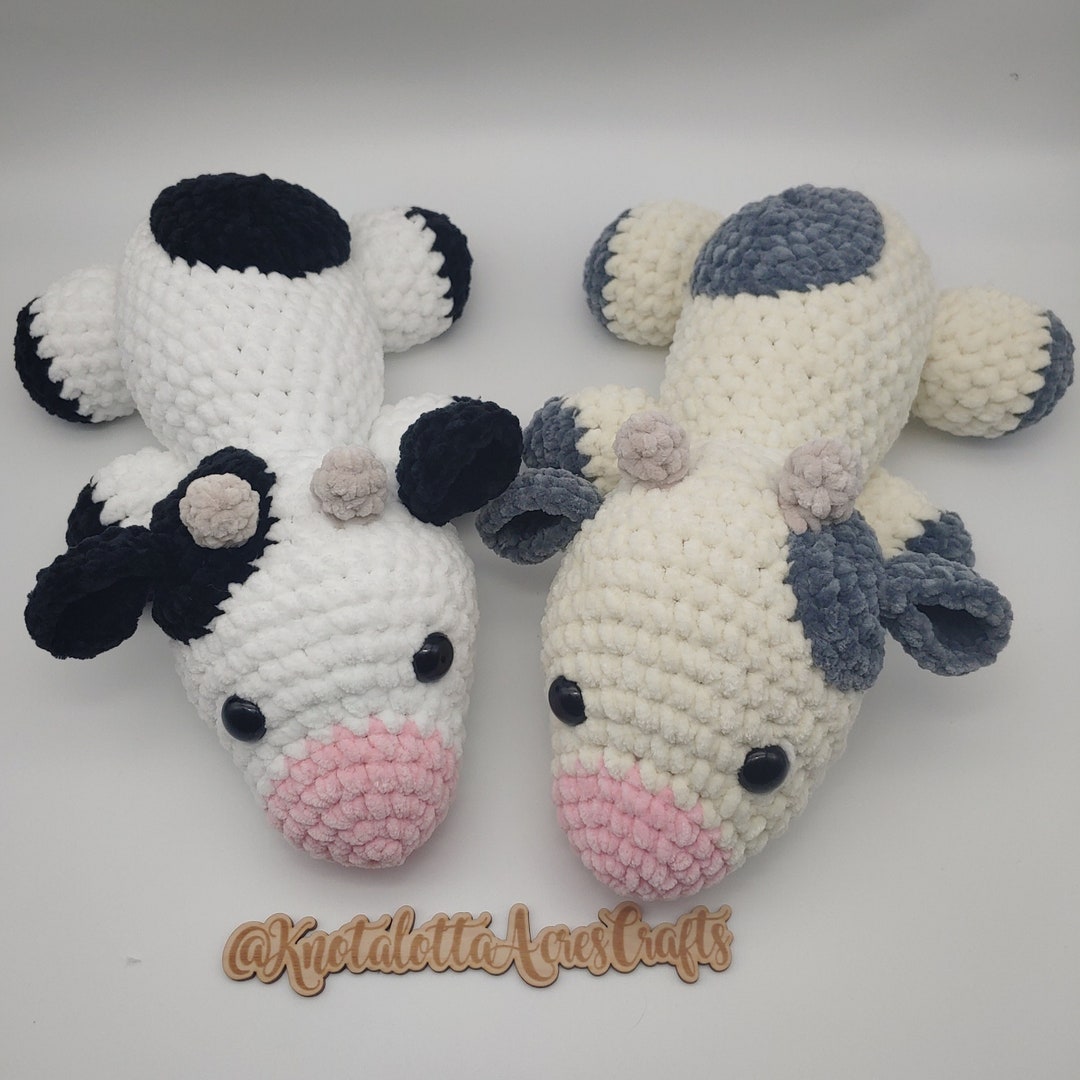 Sleepy Cow - Cow Plushie - Crochet Cow - Cow Toy - Cow Gift - Etsy