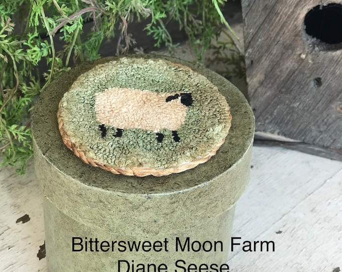 Primitive Punchneedle Sheep Spring Box - Etsy