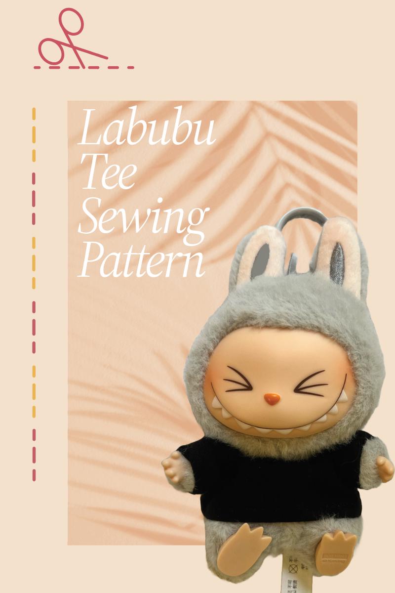 Labubu Outfit Sewing Pattern DIY Tee Shirt Clothes for Doll / Toy With ...