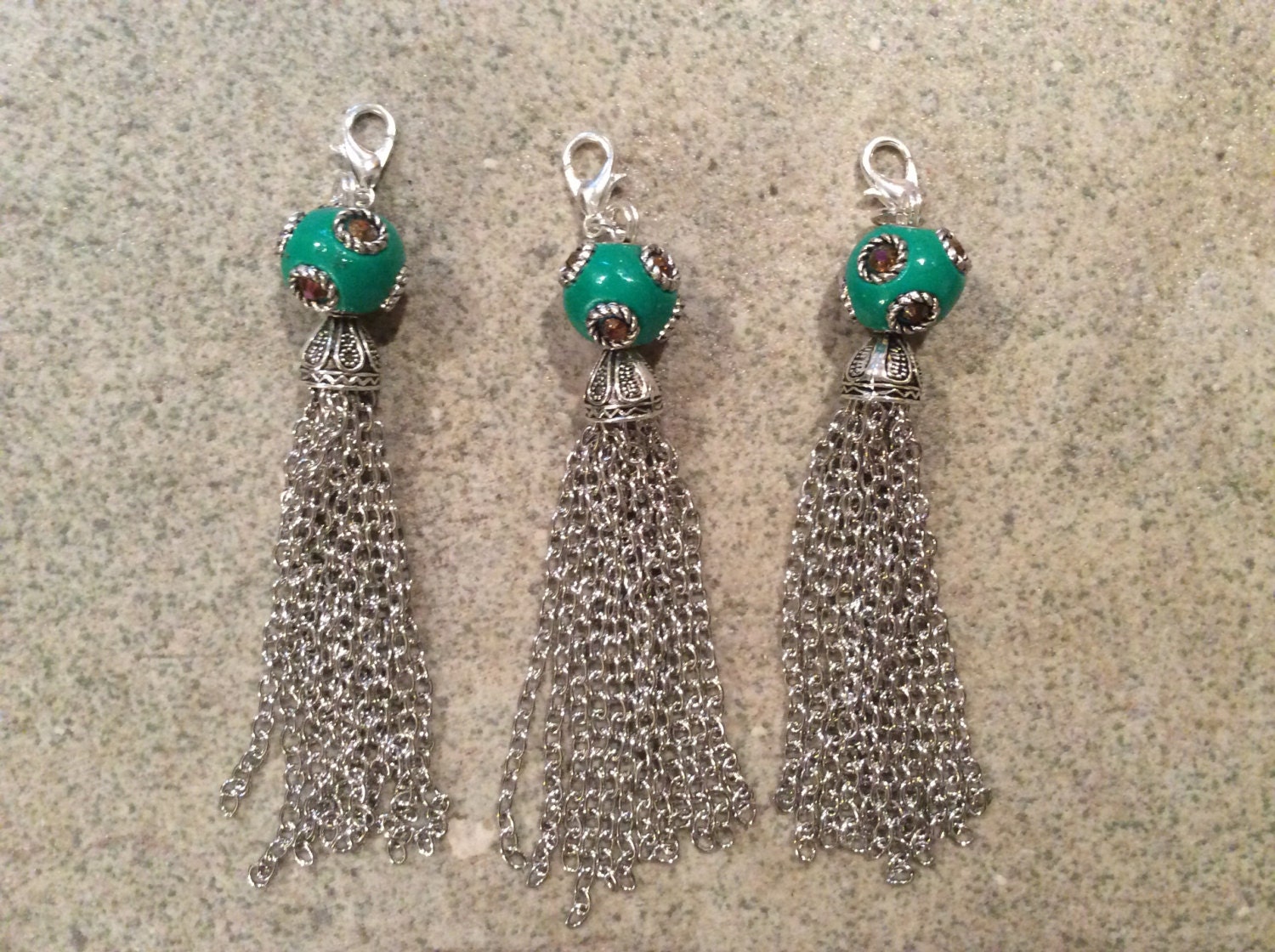 1 pc Silver chain tassel with indonesin bead Tibetian with | Etsy