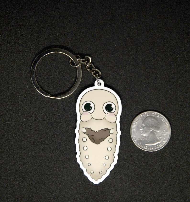Monster Keychain Accessory Keyring Original Art Bugs Maggot | Etsy
