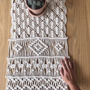 Macrame Pattern || "table Runner" || DIY Macrame Manual, Macrame ...