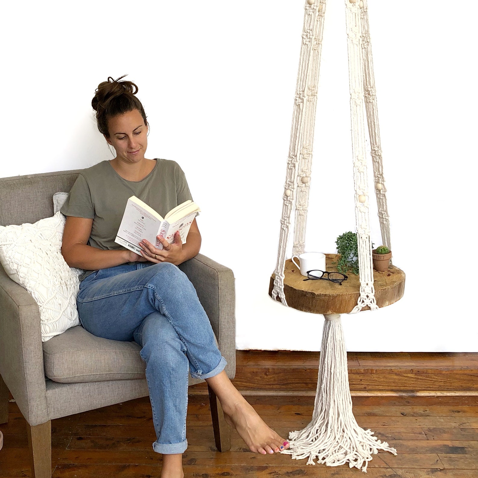 Macrame Pattern Hanging Table || Beginner - Intermediate || DIY Macrame ...