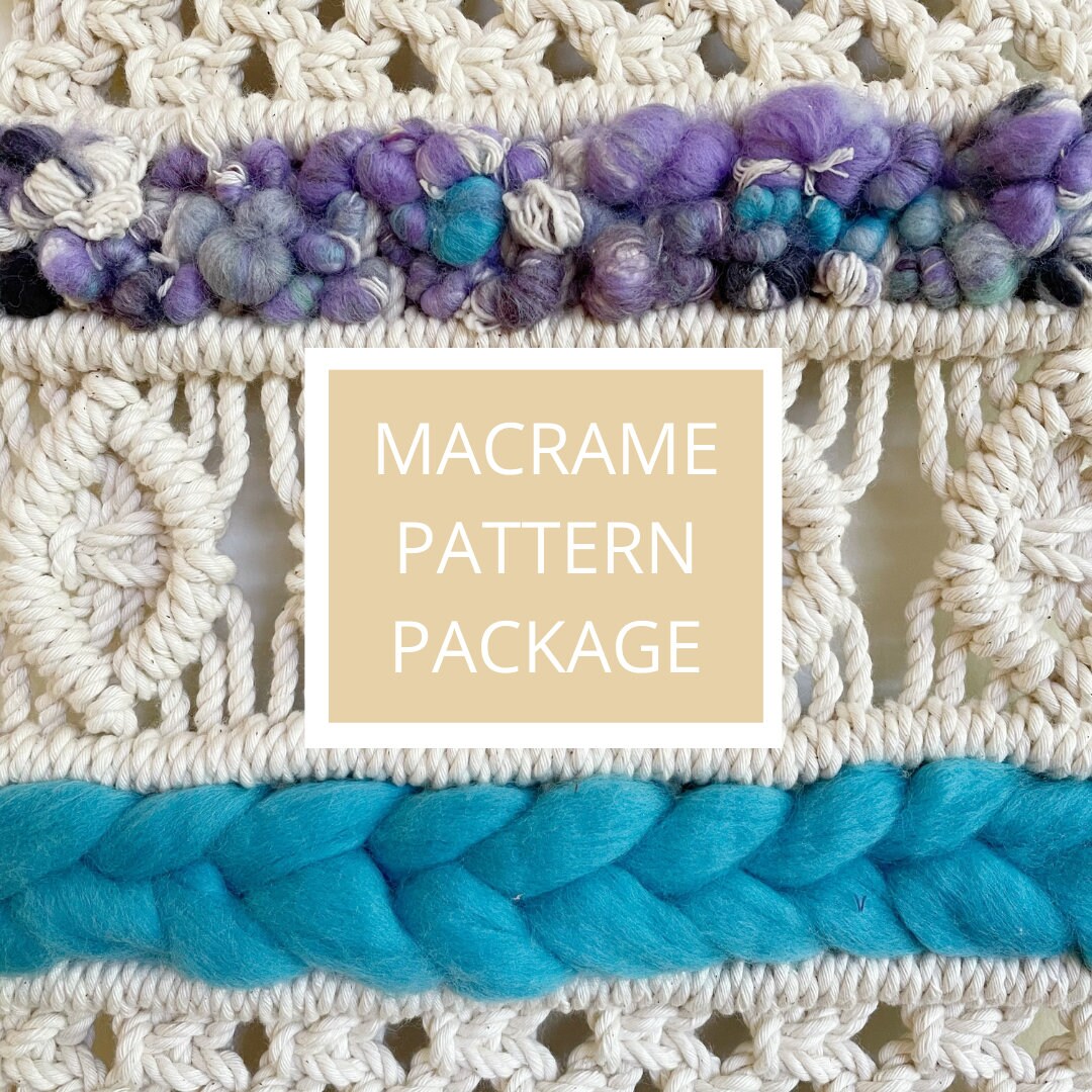MACRAME PATTERN PACKAGE- Beginner to Intermediate Wall Hanging and ...