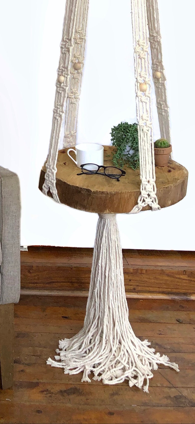 Macrame Pattern Hanging Table || Beginner - Intermediate || DIY Macrame ...