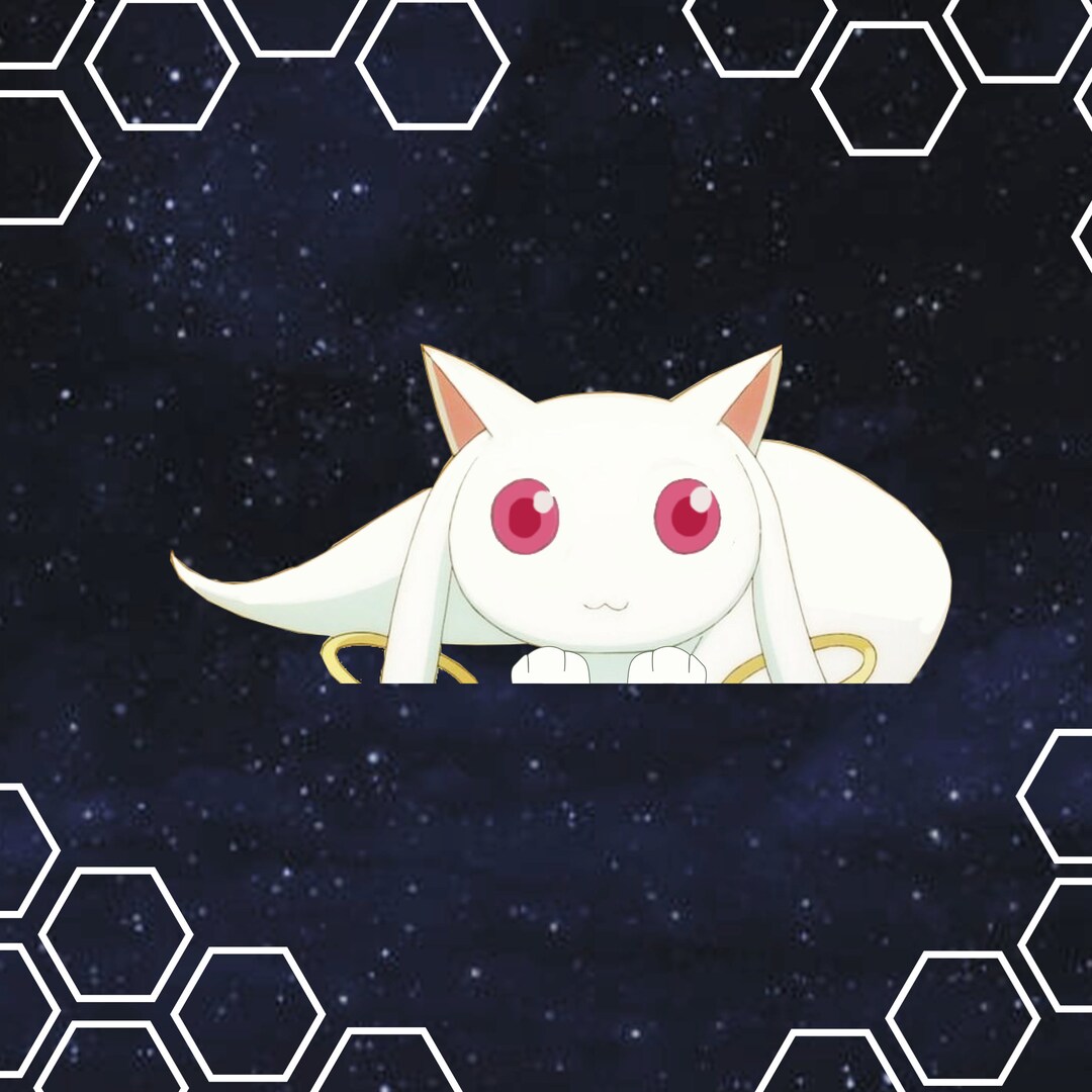 Kyuubi Puella Magi Madoka Magica Vinyl Peeper Sticker - Etsy