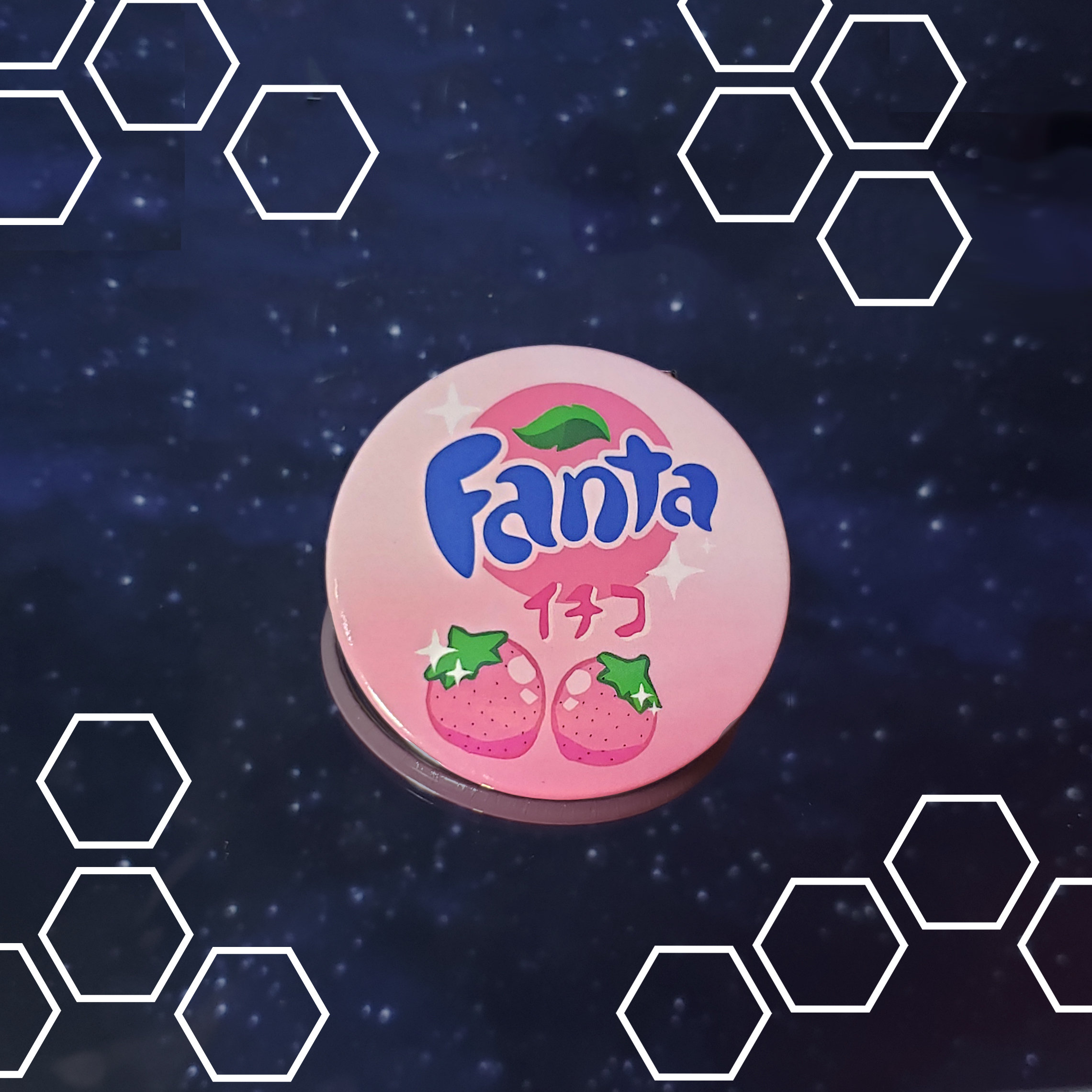 3 Kawaii Pink Aesthetic Fanta Metal Back Button | Etsy