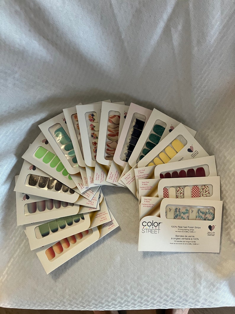 Color Street 75 Bundle Lot Assorted Nail Strips and Box - Etsy