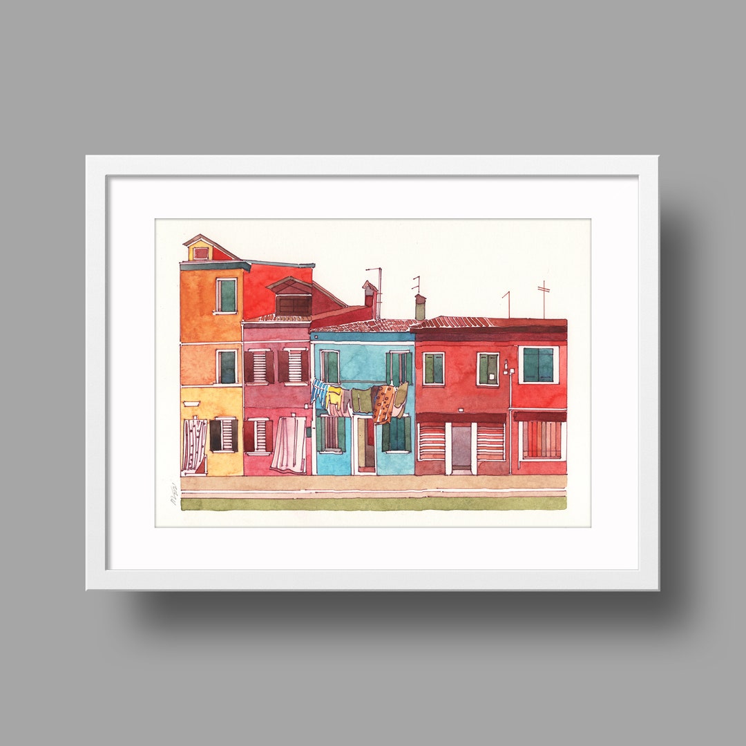 Colors of Italy. Original Artwork. Watercolor Painting. Wall Art. Home ...