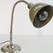 Vintage Nickel Funnel Gooseneck Adjustable Desk Lamp Table Accent Work ...