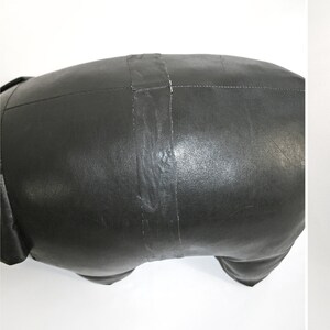 Black Vegan Leather Vintage Therapeutic Stuffed Pig Toy Modernist ...