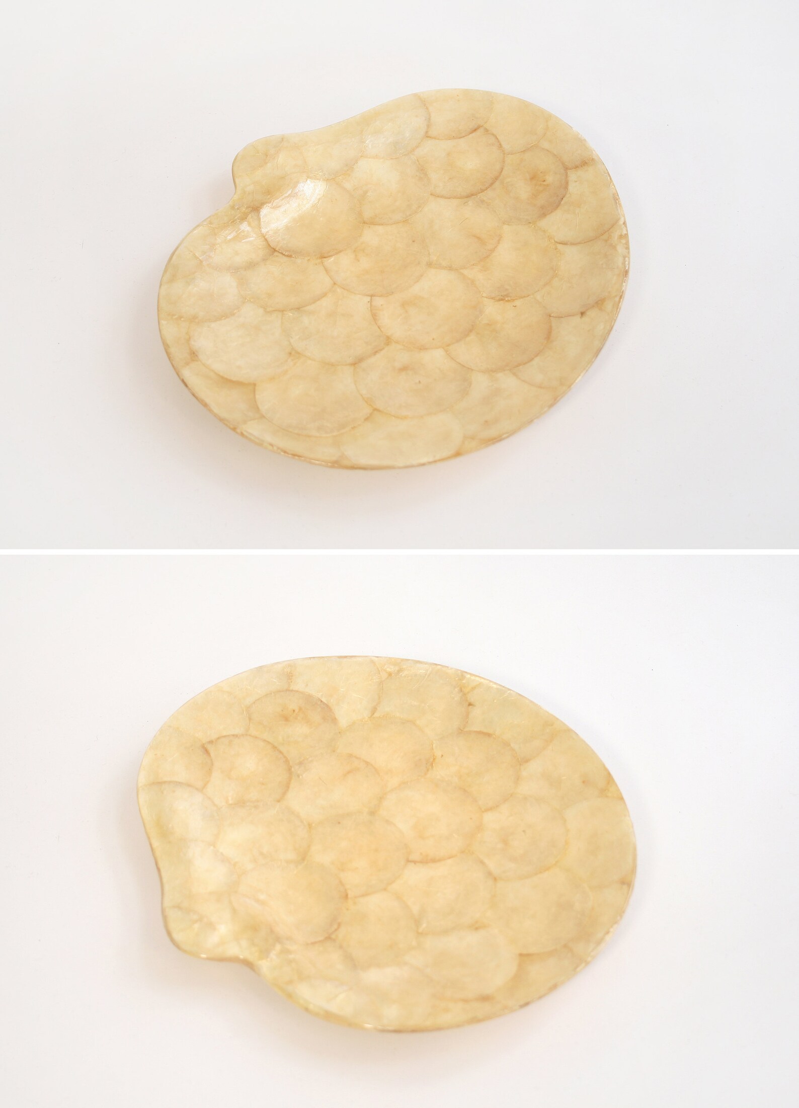 Vintage Golden Capiz Mother of Pearl Shell Plate Platter - Etsy