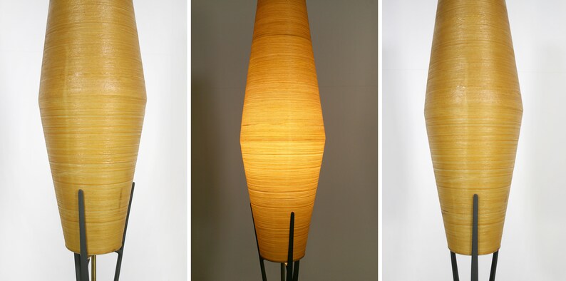 Vintage Novoplast Fibreglass Cocoon Floor Lamp Cast Iron Retro - Etsy