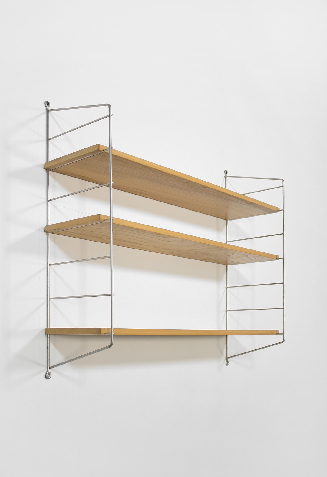 Vintage Holz + Draht Wooden String Shelves Ladder Storage Wall Unit ...