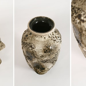 Vintage Dümler & Breiden Textured Coffee Brown Foaming Ceramic Fat Lava ...