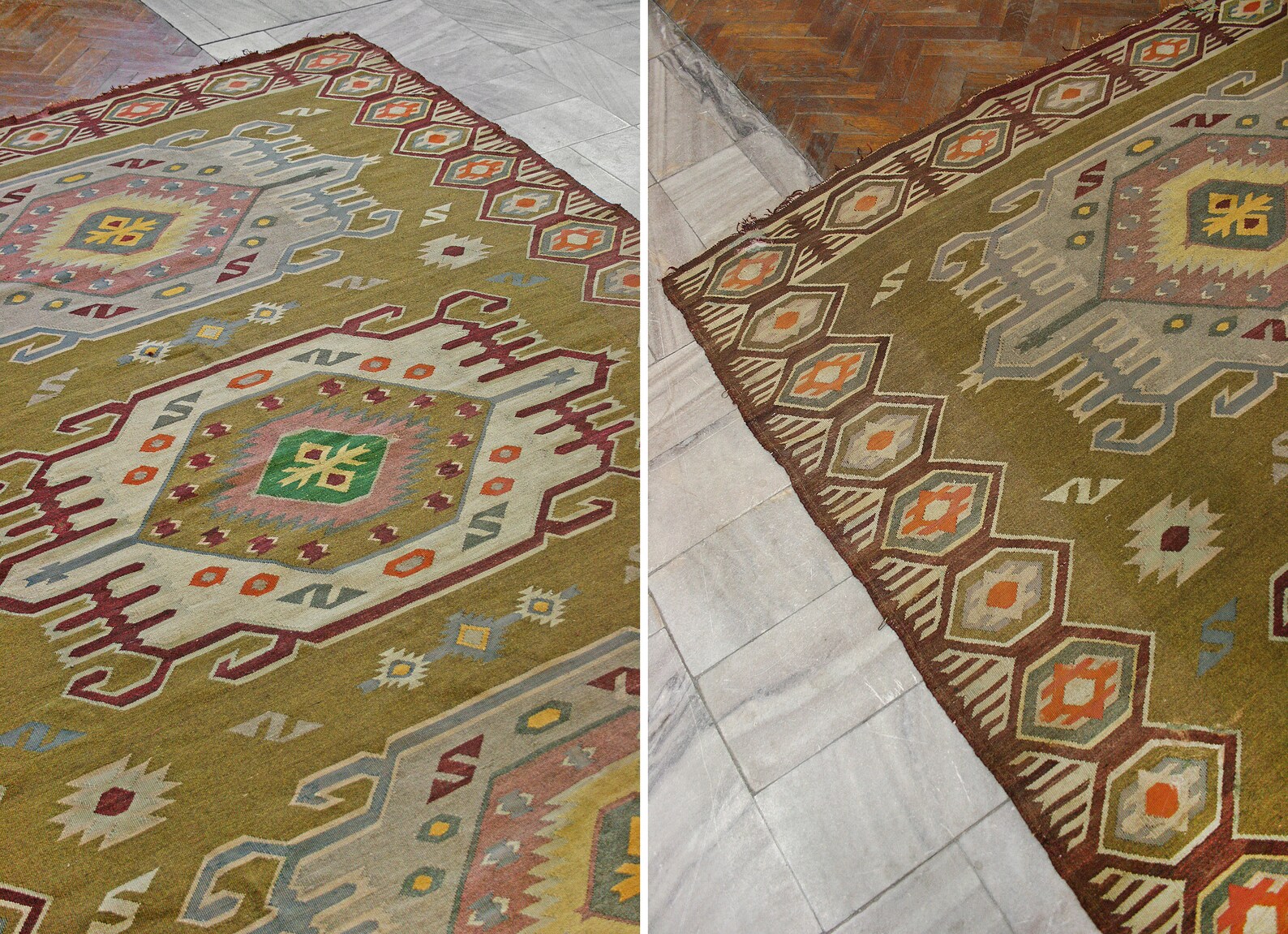 Large Vintage Traditional Polish Eastern European Handwoven | Etsy