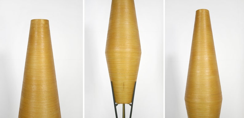 Vintage Novoplast Fibreglass Cocoon Floor Lamp Cast Iron Retro - Etsy