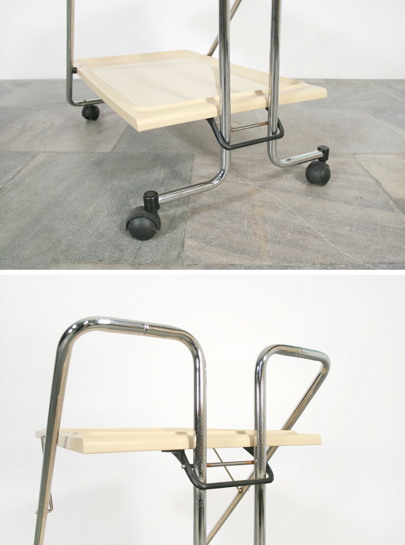 Vintage Creamy Beige Foldable Minibar Side End Table - Etsy