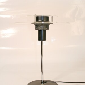 Vintage Ikea Cirkel Postmodern Acrylic Metal Desk Lamp UFO Retro Mid ...
