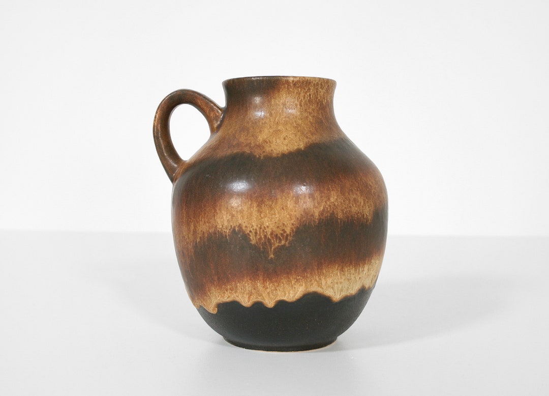 Vintage Ruscha Keramik Fat Lava Ceramic Pitcher Vase Painterly Rusty ...