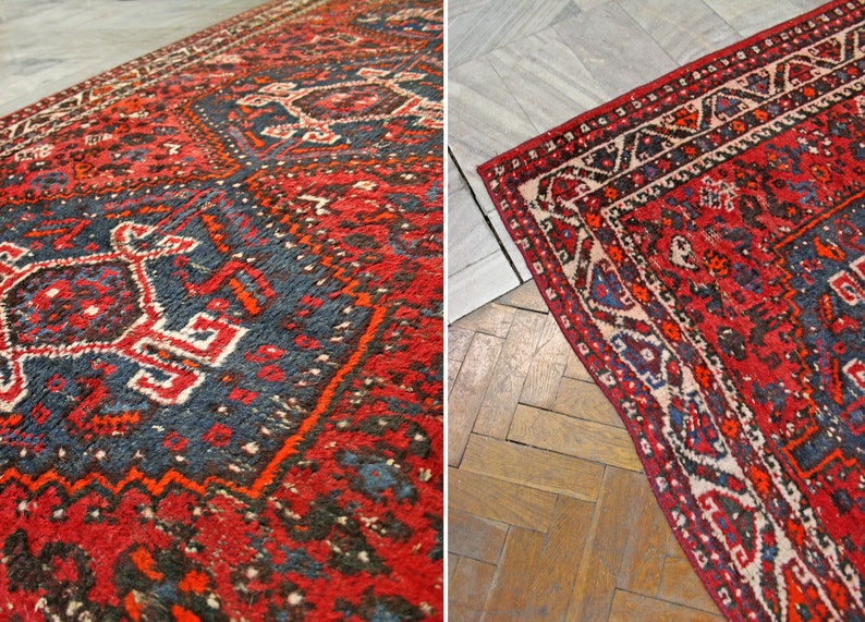 Vintage Handwoven Wool Large Area Red Turkish Rug Carpet - Etsy