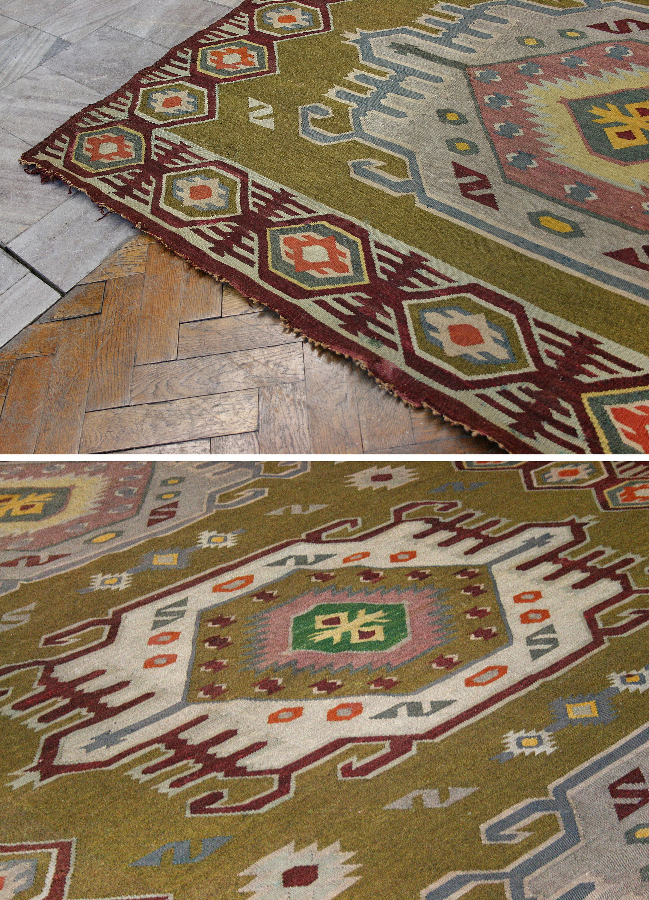 Large Vintage Traditional Polish Eastern European Handwoven | Etsy