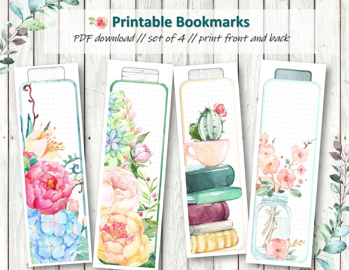 Printable Bookmarks for Planners and Books - Etsy