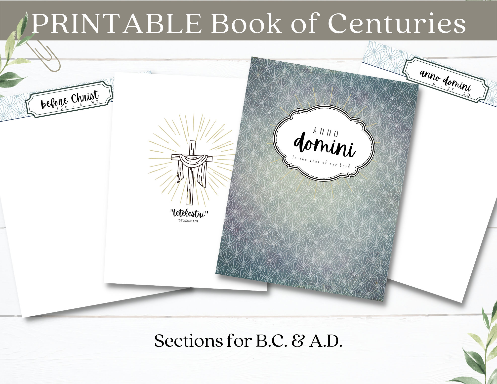 Printable Book of Centuries Charlotte Mason Timeline Book - Etsy