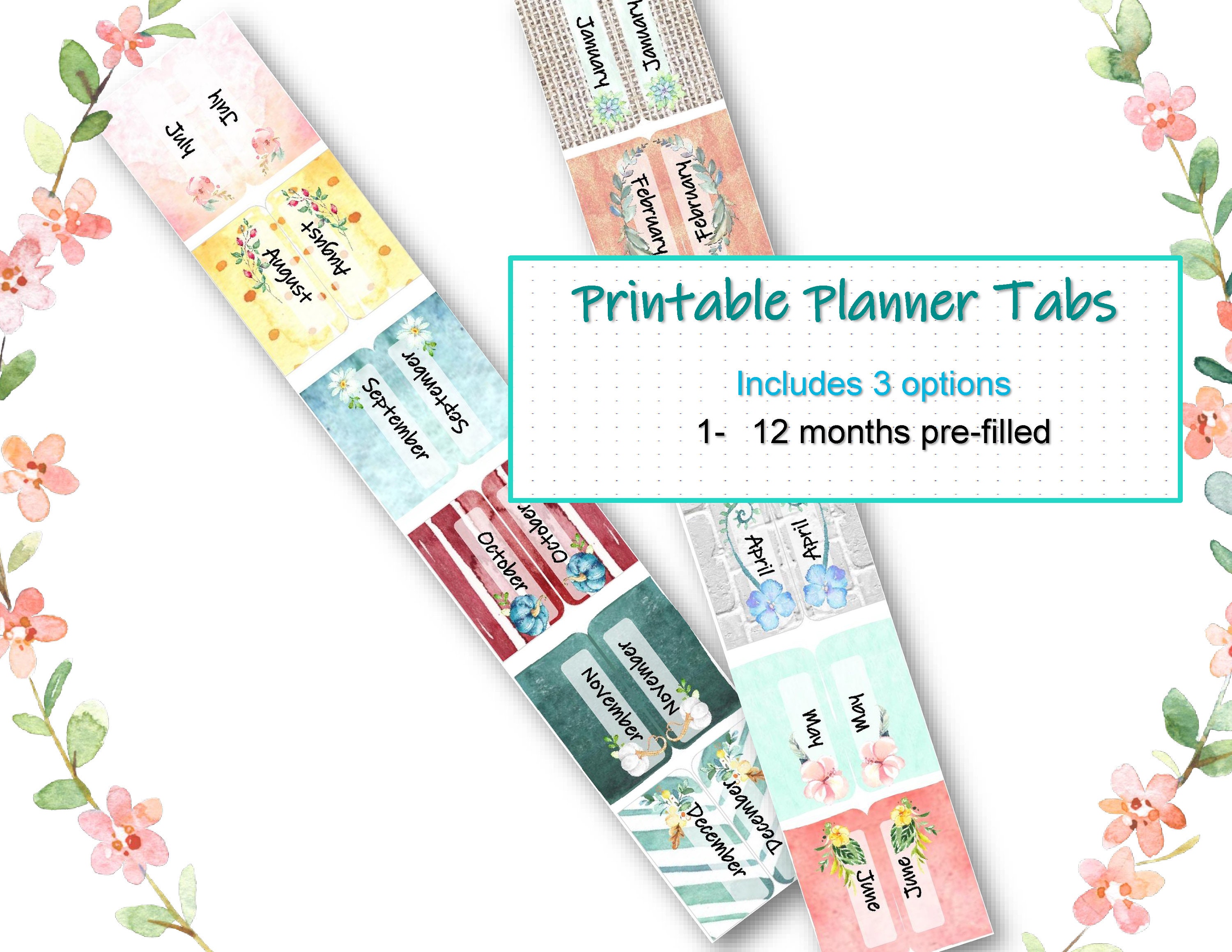 Printable Planner Tabs Homeschool Adventures Planner Tabs - Etsy