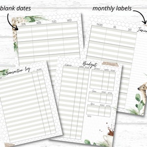 PRINTABLE Budget Planner, Undated Finance Planning Pages With Baby Deer ...