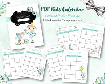 Robot Calendar - Etsy