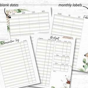 PRINTABLE Budget Planner, Undated Finance Planning Pages With Baby Deer ...