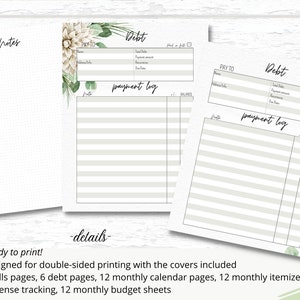 PRINTABLE Budget Planner, Undated Finance Planning Pages With Baby Deer ...