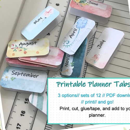 Printable Planner Tabs Homeschool Adventures Planner Tabs - Etsy