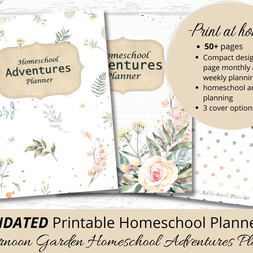 Undated Printable Homeschool Planner Floral Digital Download - Etsy