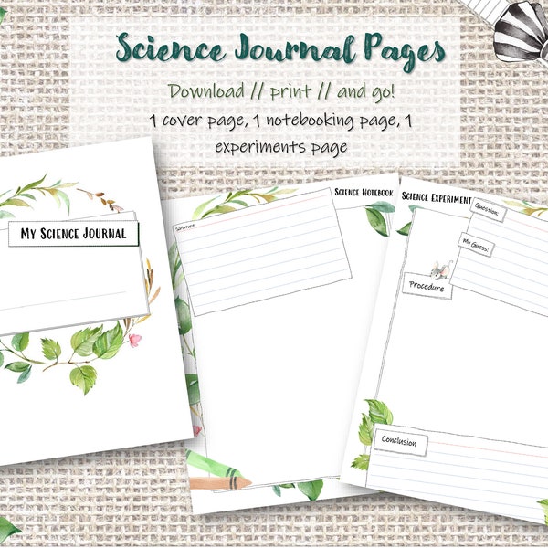 Science Notebook - Etsy