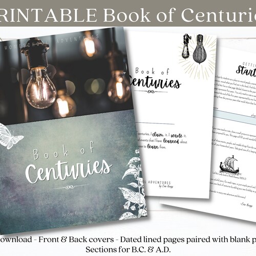 Printable Book of Centuries Charlotte Mason Timeline Book - Etsy