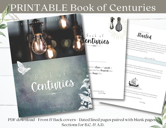 Printable Book of Centuries Charlotte Mason Timeline Book - Etsy