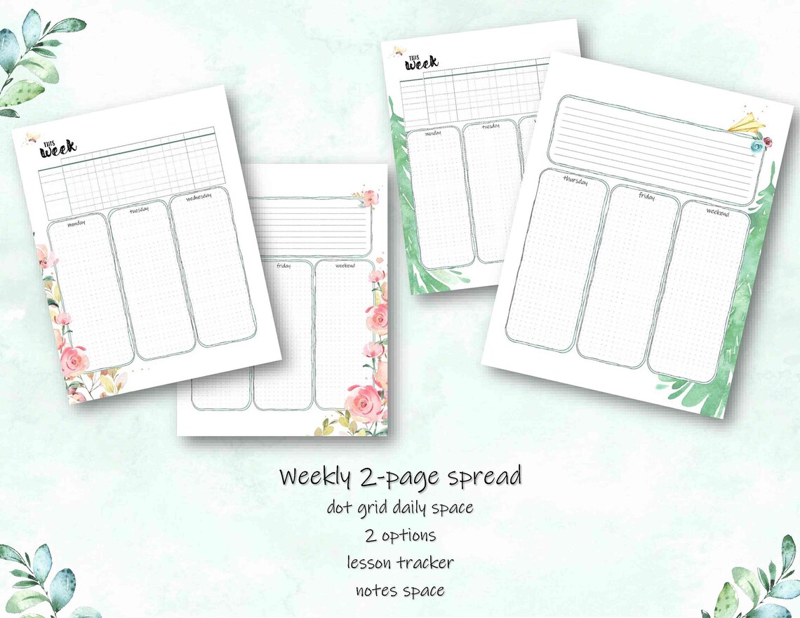Printable Undated Homeschool Adventures Planner Blank Monthly - Etsy