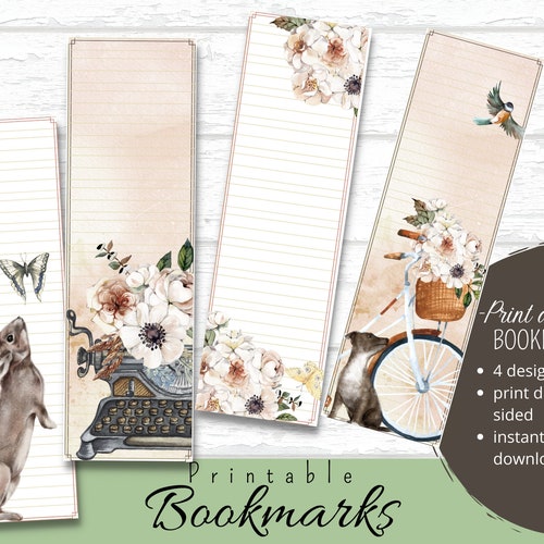 Printable Bookmarks for Planners and Books - Etsy
