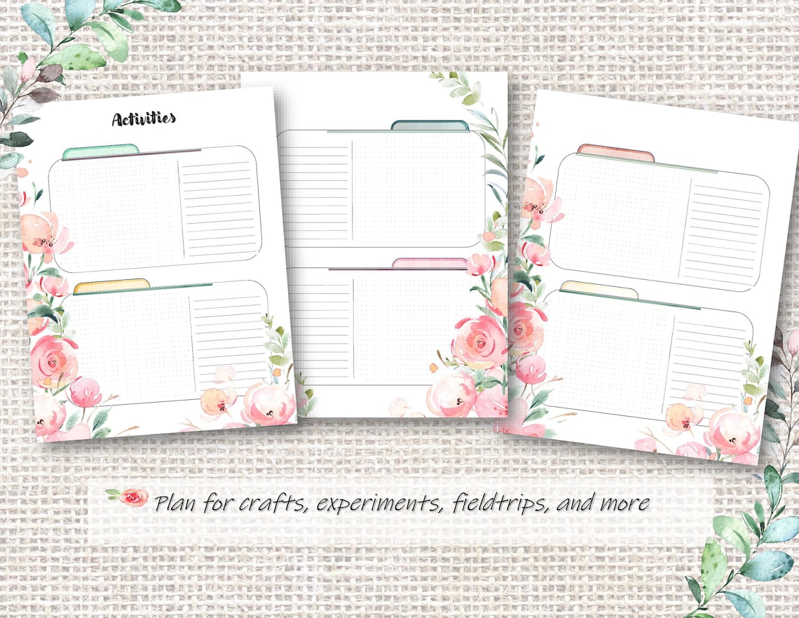 Printable Co-op Unit Study Planning Pages, Homeschool Planner - Etsy