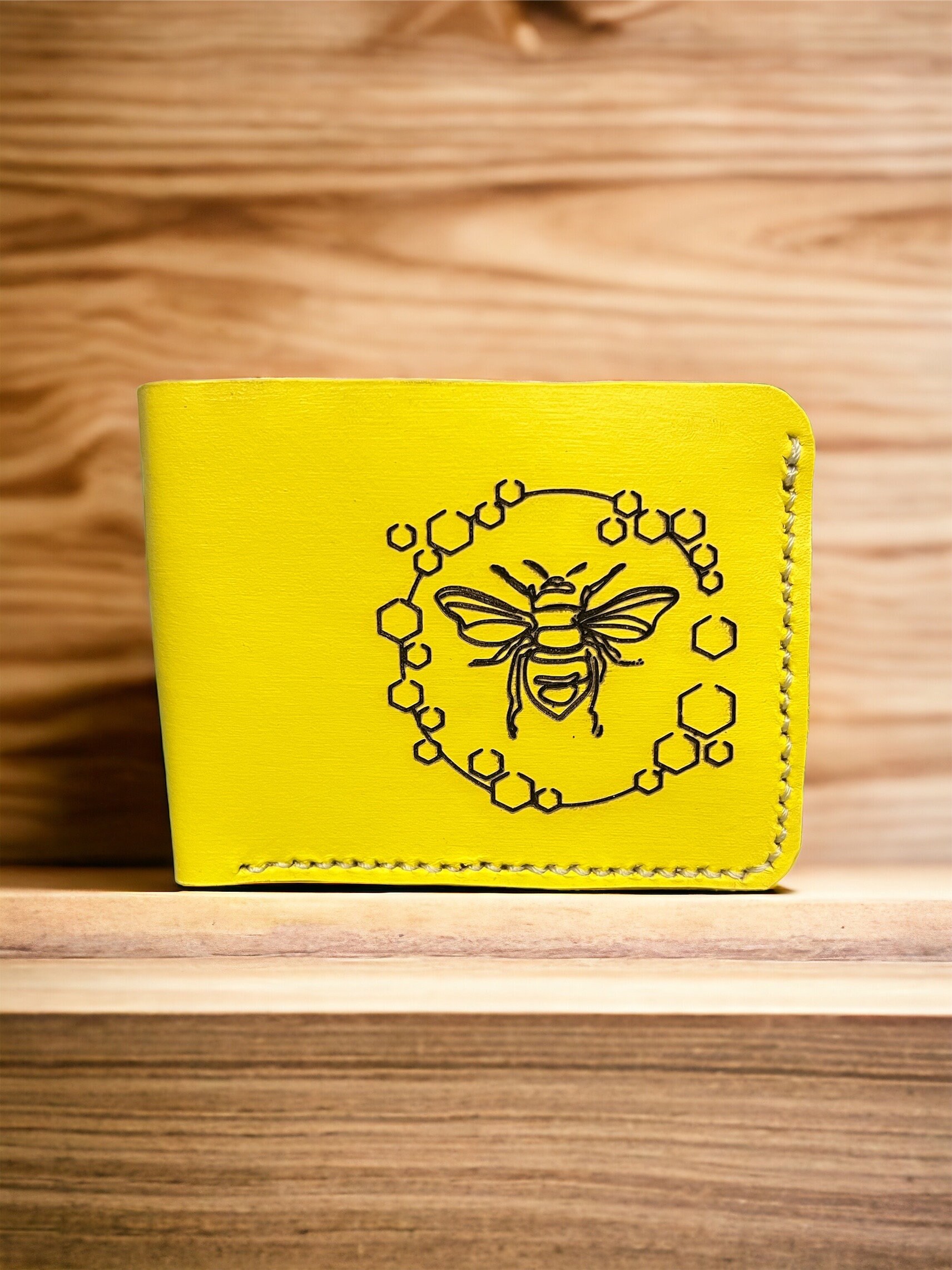 Yellow and Black Bumblebee Leather Wallet - Etsy