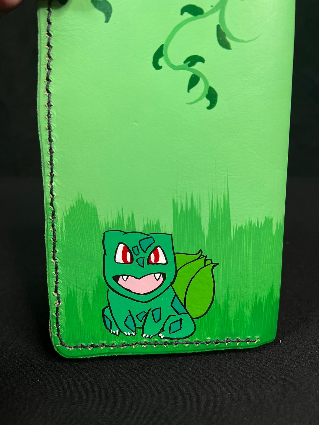 Bulbasaur Inspired Leather Bifold Wallet - Etsy
