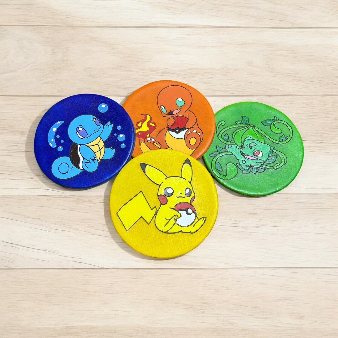 Leather Video Game Monster Coasters - Etsy