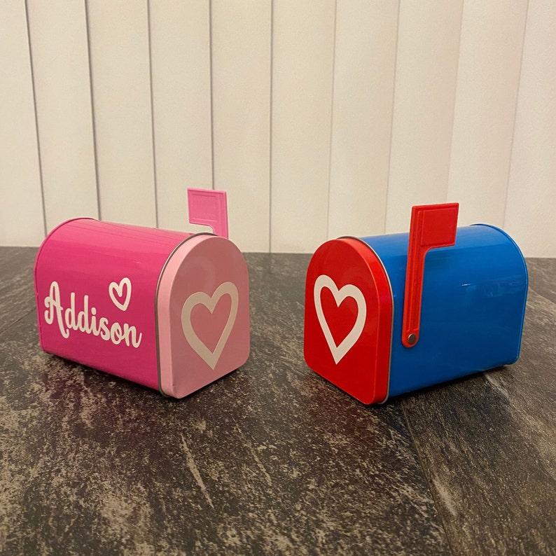 Mini Kid’s Valentine's Day Custom Mailbox, Personalized Kids Mini ...