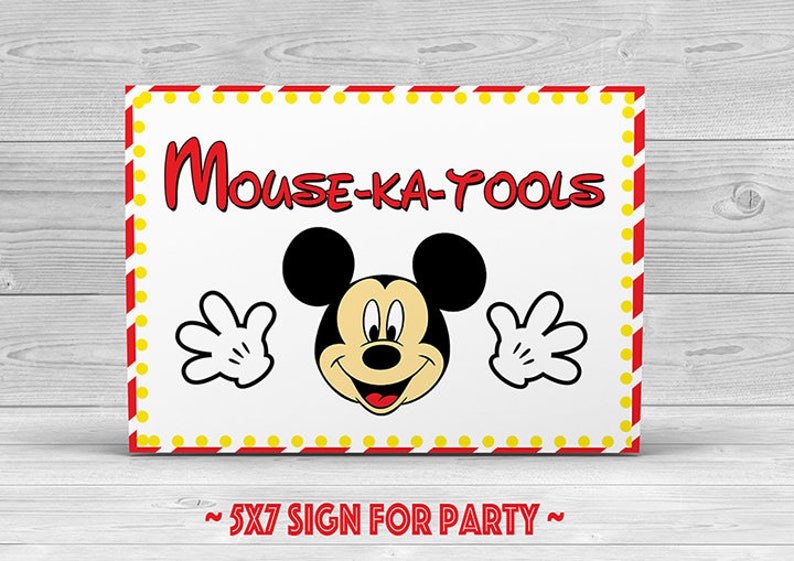 Mickey Mouse Mousekatools Clubhouse Birthday Party Ideas Printable Sign ...
