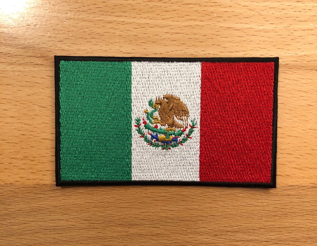 Mexico Flag Iron on Patch - 100% Embroidered - 2 Sizes - Etsy